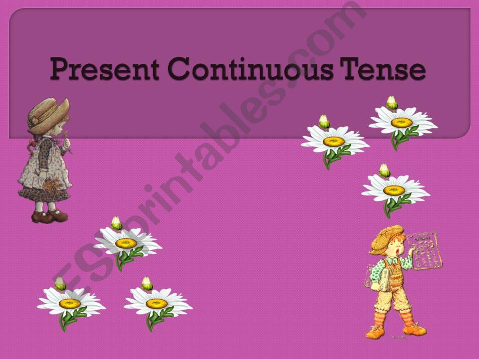 ESL - English PowerPoints: present continuous tense