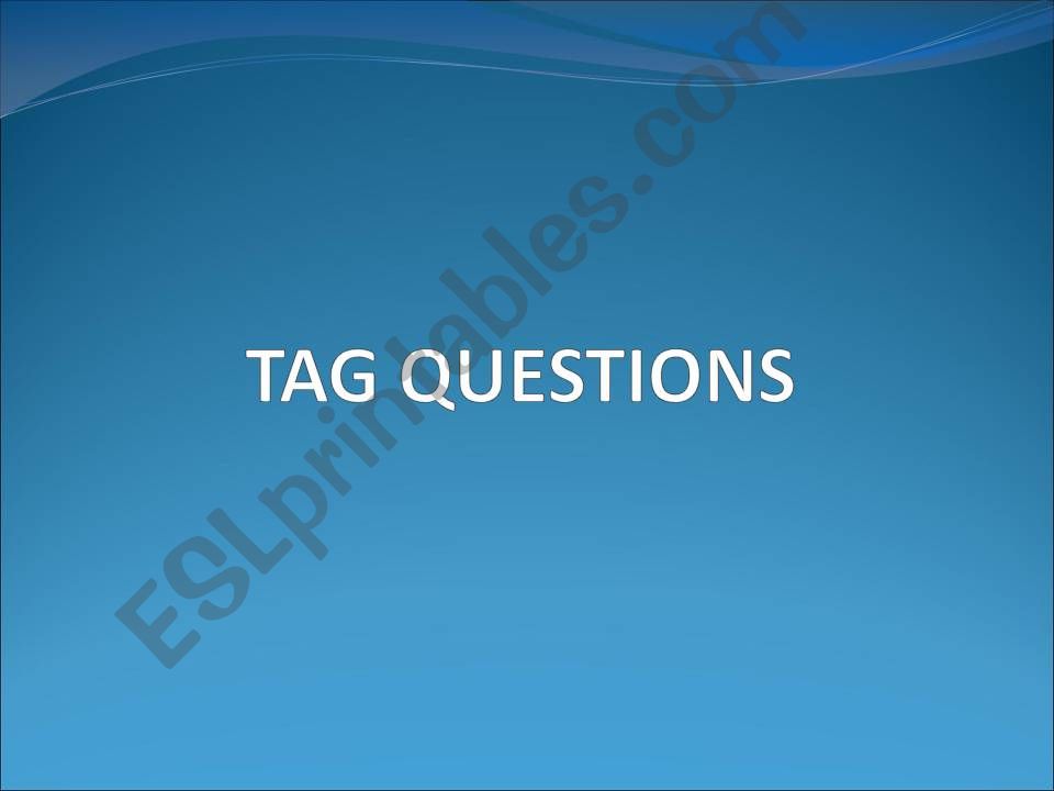 ESL - English PowerPoints: Tag questions