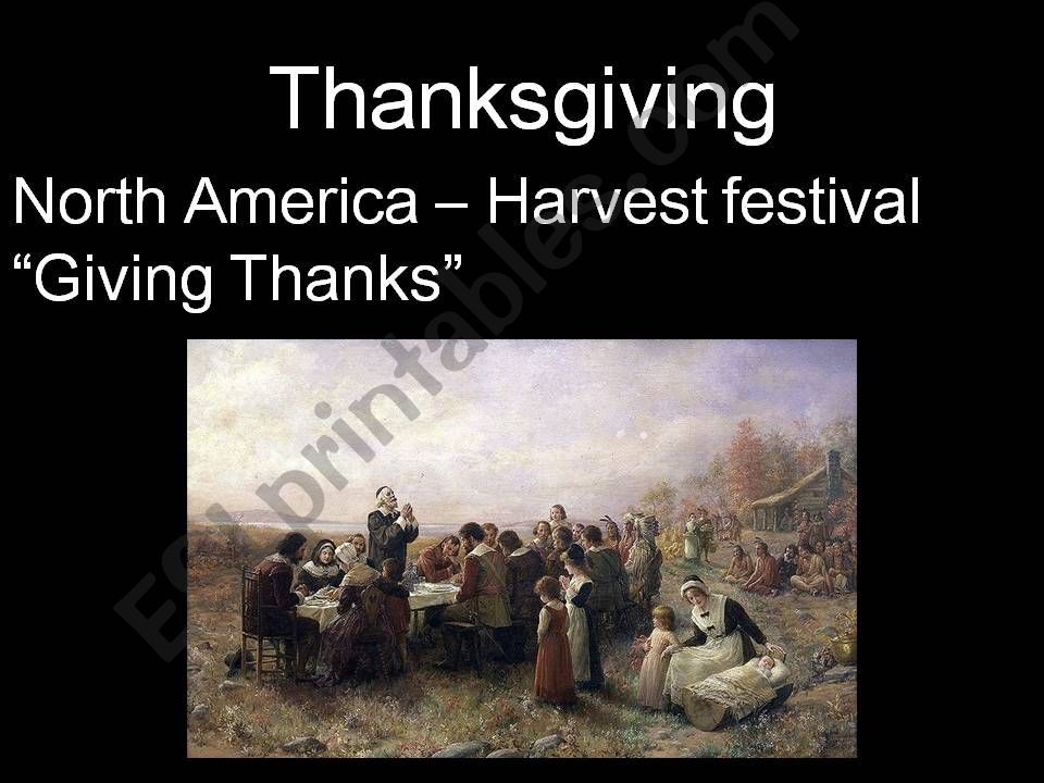 ESL - English PowerPoints: American Thanksgiving day