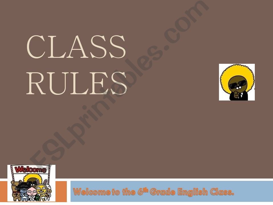 ESL - English PowerPoints: Class Rules