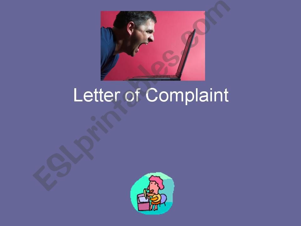 ESL - English PowerPoints: letter of complaint
