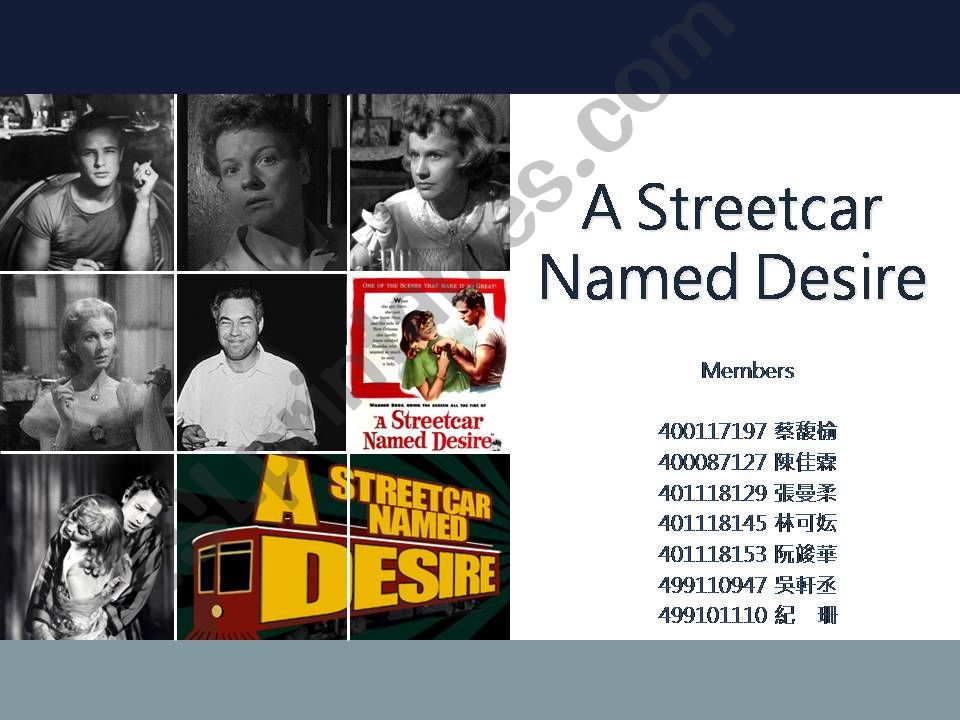 ESL - English PowerPoints: streetcar named desire