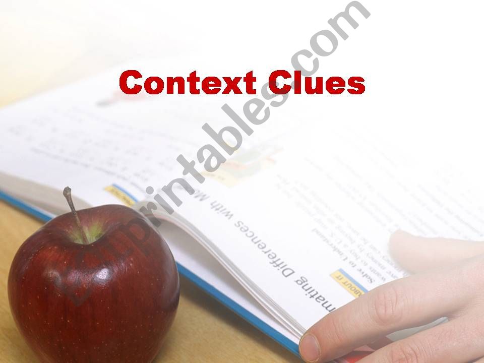ESL - English PowerPoints: Context clue