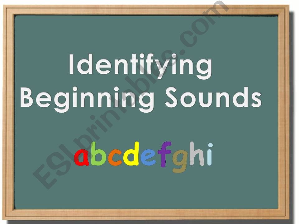 ESL - English PowerPoints: Beginning Sounds