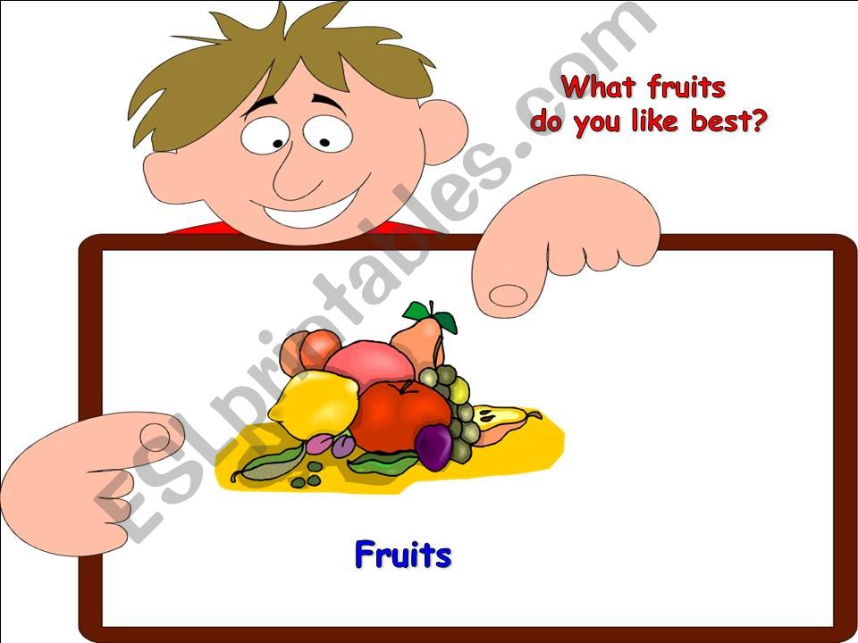 ESL - English PowerPoints: Fruits teach&play