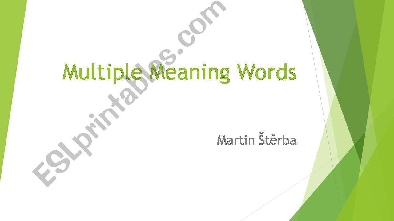 ESL English PowerPoints Multiple Meaning Words esl-english-powerpoints-multiple-meaning-words