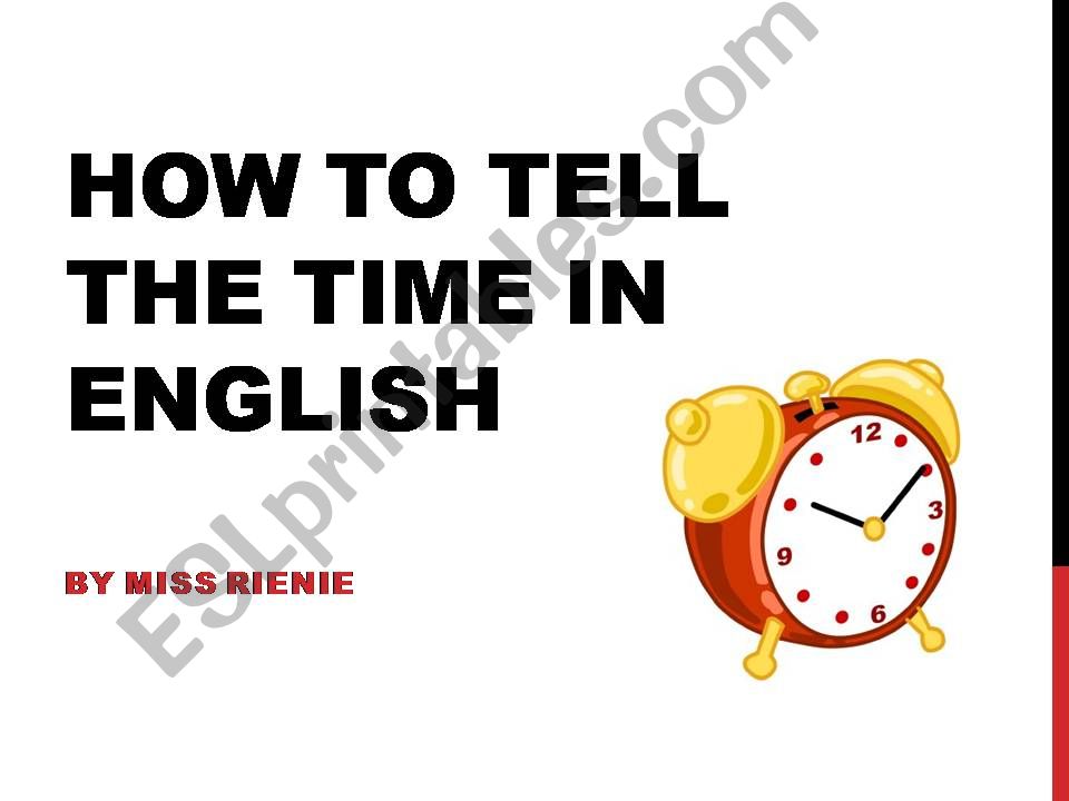 ESL - English PowerPoints: Telling time