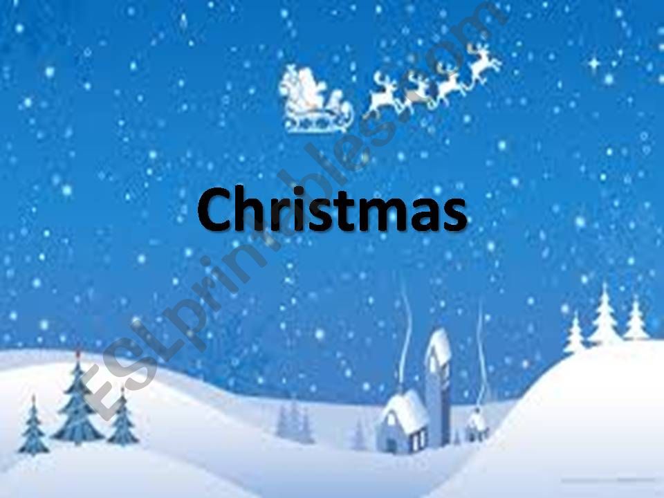 ESL - English PowerPoints: words for christmas