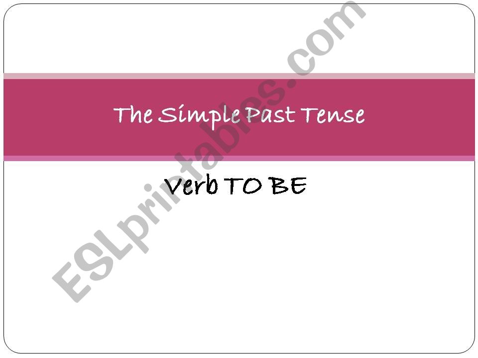 Esl English Powerpoints The Simple Past Tenseverb To Be