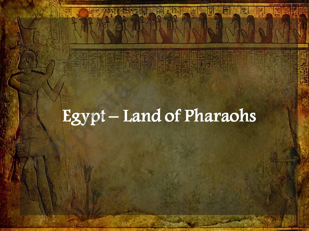 ESL - English PowerPoints: Egypt-Land of Pharaohs