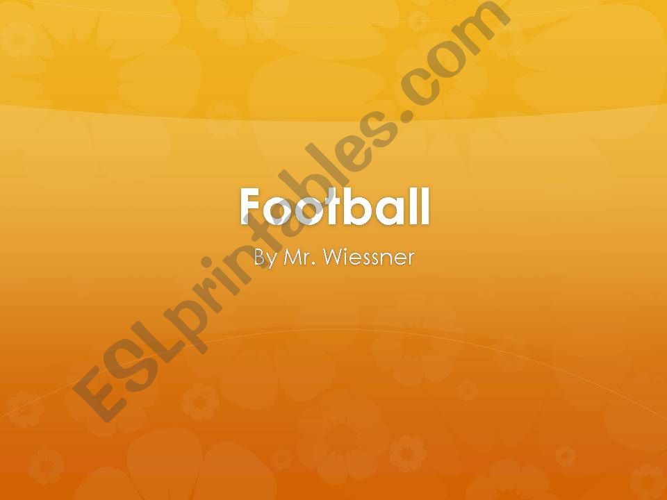 ESL - English PowerPoints: American Football