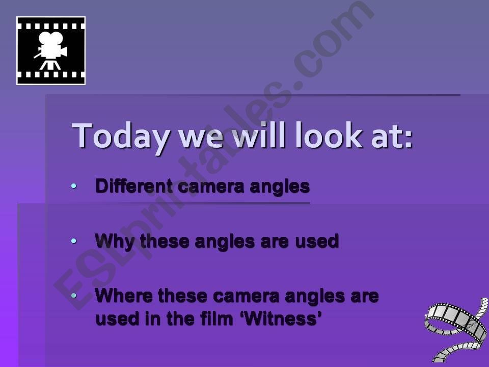 ESL - English PowerPoints: Camera Angle PowerPoint