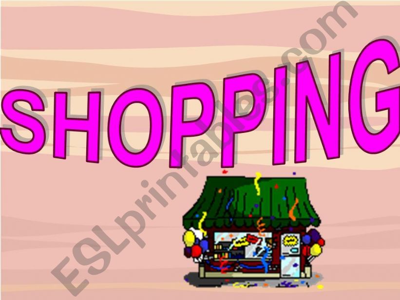 ESL - English PowerPoints: shopping