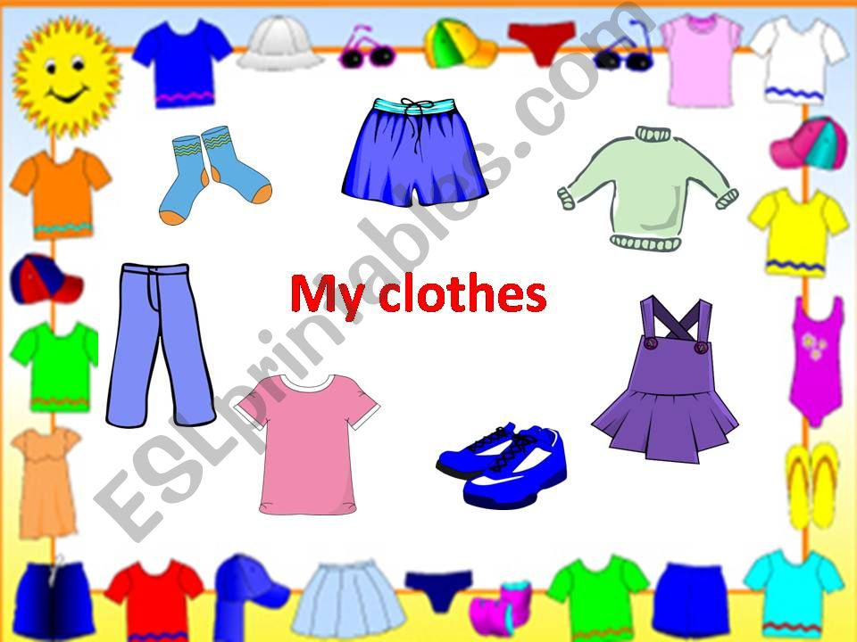 ESL - English PowerPoints: My clothes