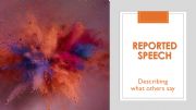 ESL - English PowerPoints: Reported Speech