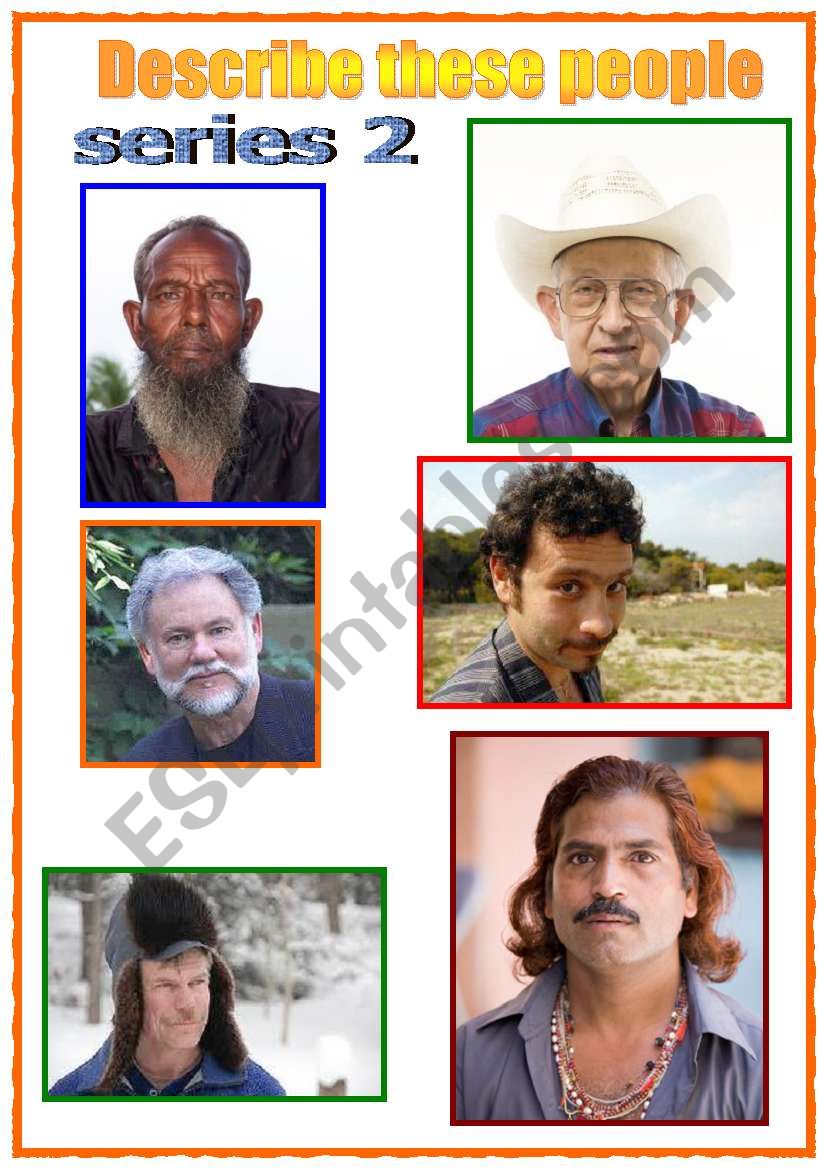 English worksheets: DESCRIBING AND COMPARING PEOPLE - photo prompts ...