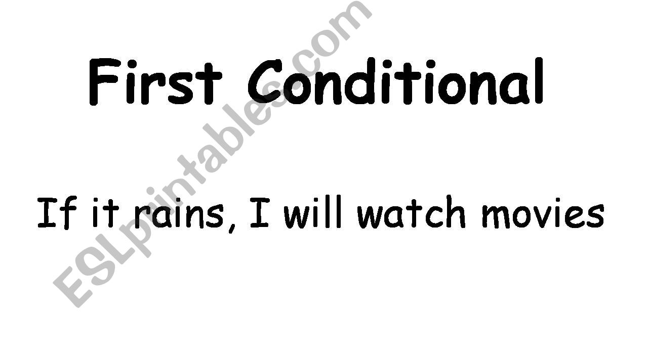 ESL - English PowerPoints: First Conditional