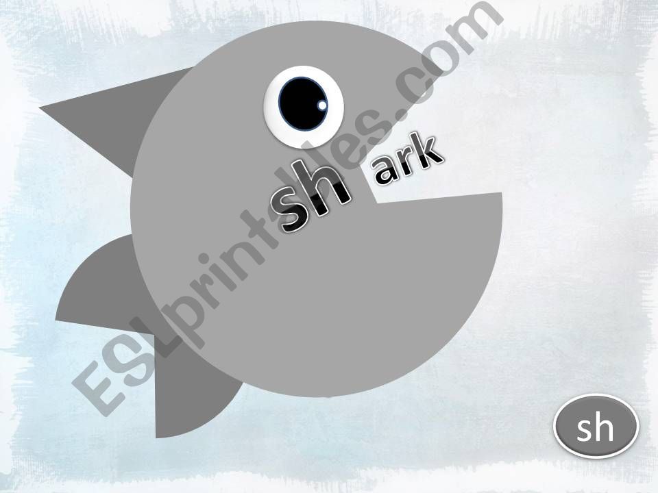 ESL - English PowerPoints: Sh-words shark