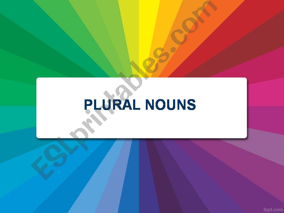Plural Nouns Powerpoint Plural Nouns PowerPoint By Deb Hanson