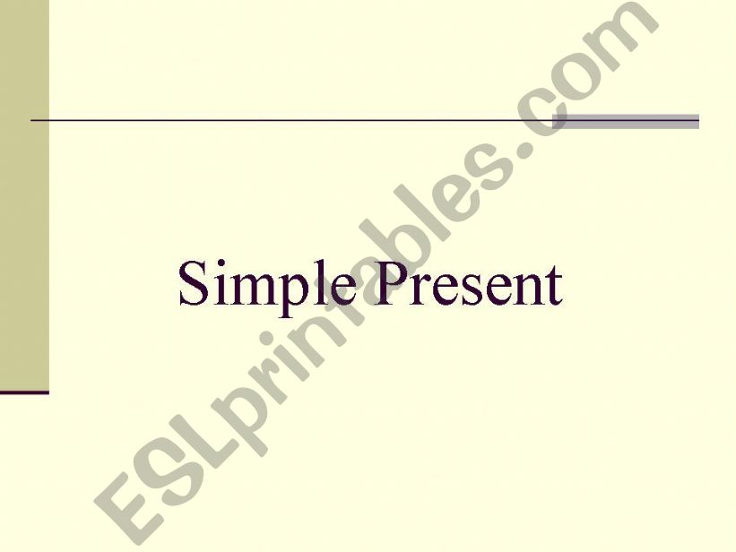 ESL - English PowerPoints: Simple present