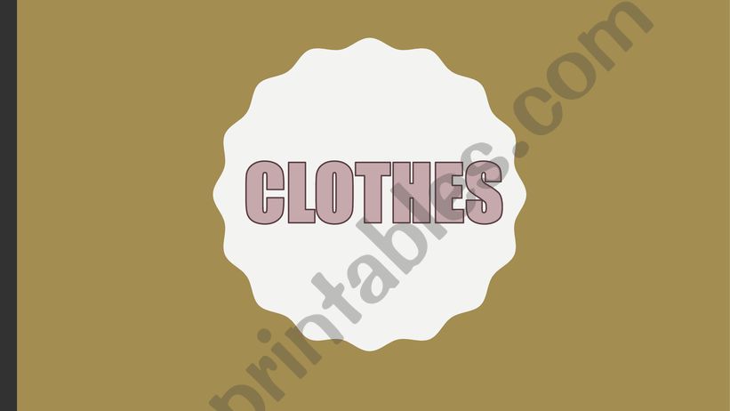 ESL - English PowerPoints: Clothes