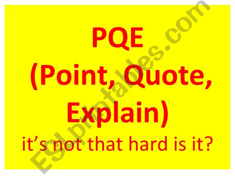 ESL - English PowerPoints: PQE poetry powerpoint