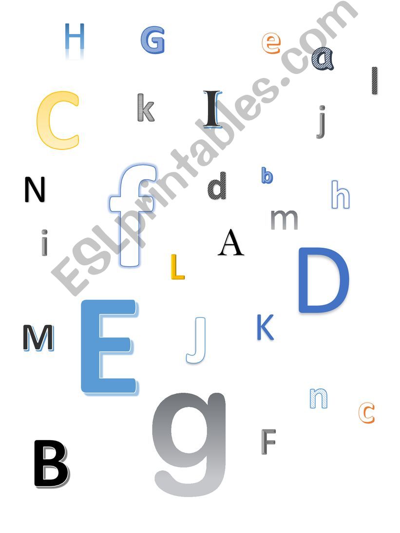 ESL - English PowerPoints: A-N Alphabet recognition activities