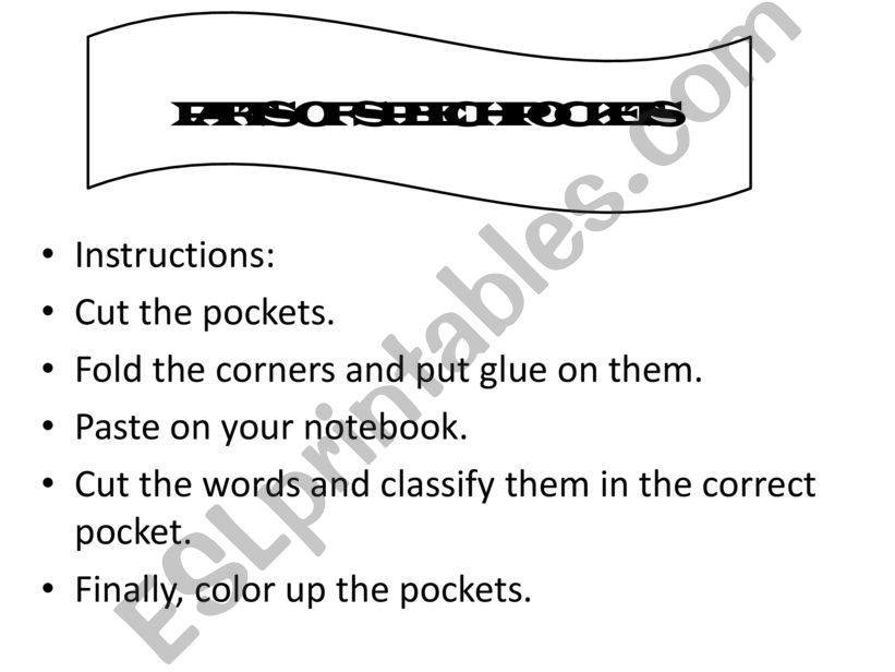 ESL - English PowerPoints: PARTS OF THE SPEECH POCKETS