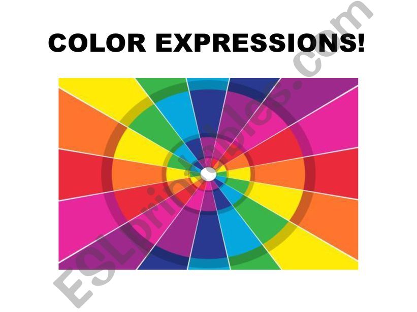 ESL - English PowerPoints: Color expressions