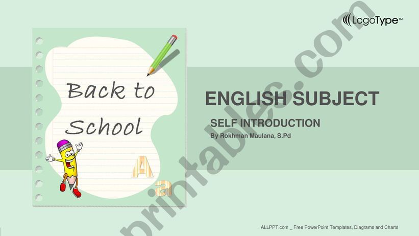 ESL - English PowerPoints: SELF INTRODUCTION