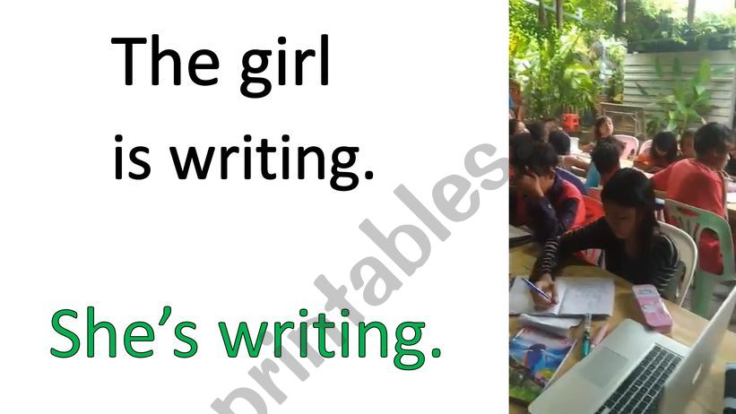 ESL - English PowerPoints: Yes, she is.