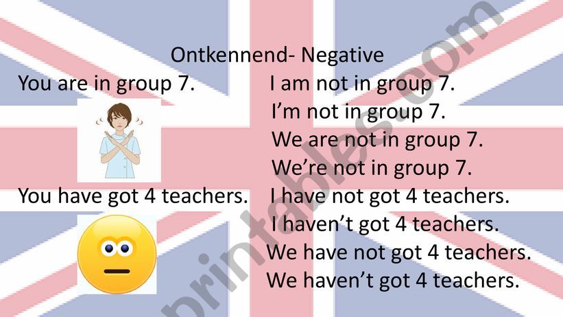 ESL - English PowerPoints: Negatives