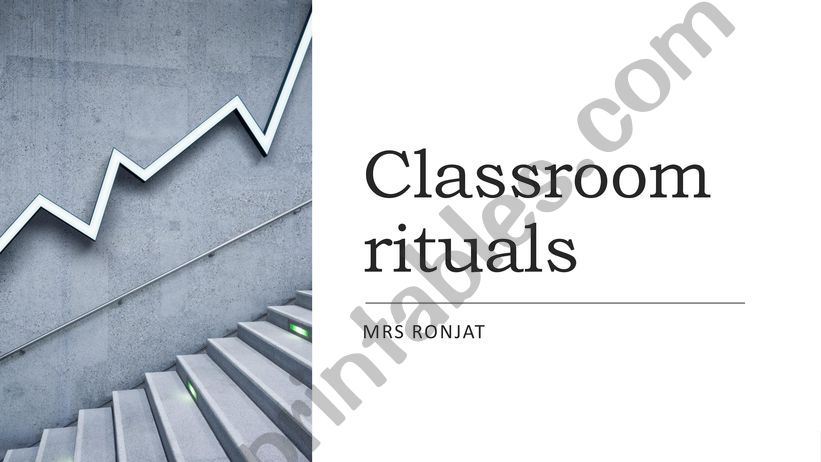 ESL - English PowerPoints: Classroom rituals