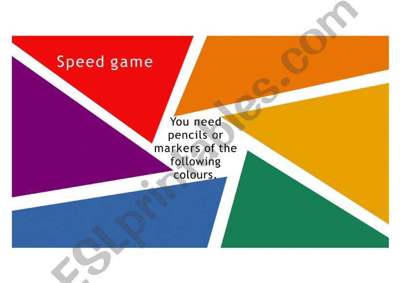 ESL - English PowerPoints: Speed Game