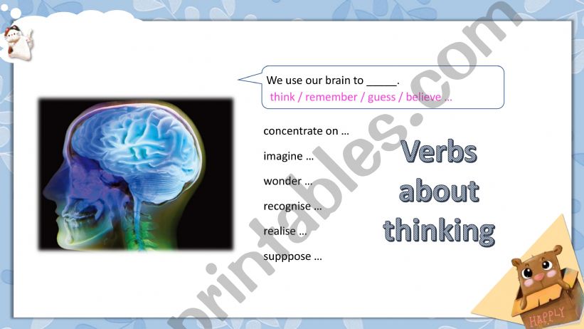 ESL - English PowerPoints: Vocabulary of thinking