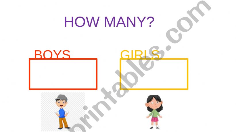 ESL - English PowerPoints: How many boys and girls?