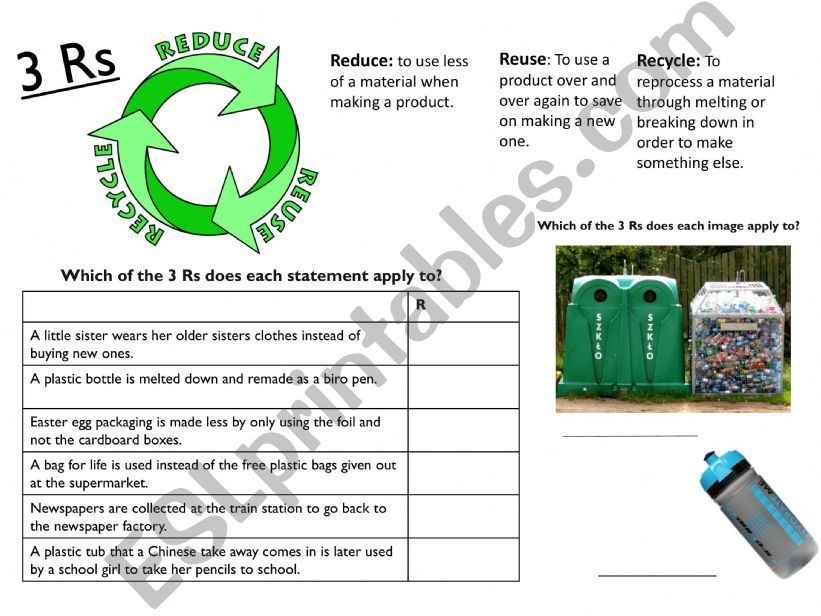 ESL - English PowerPoints: The three Rï¿½s