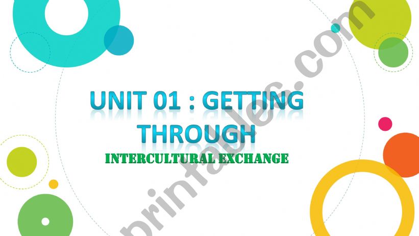 ESL - English PowerPoints: Unit one