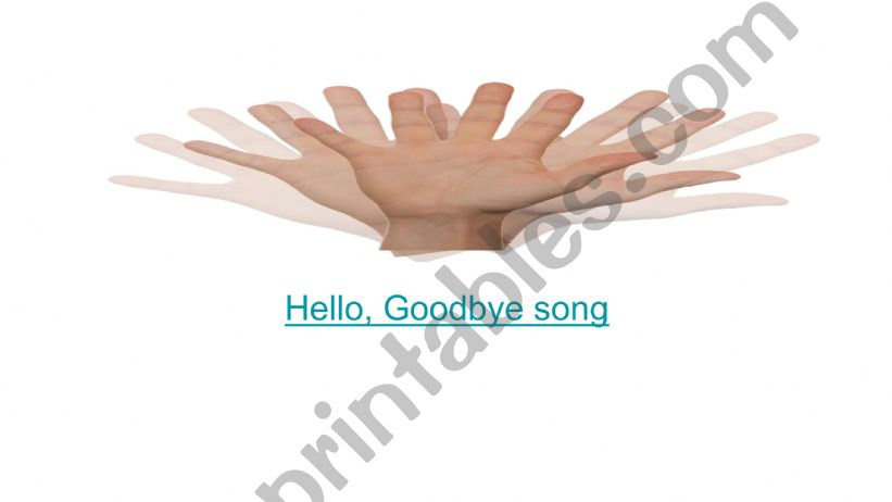 ESL - English PowerPoints: hello goodbye