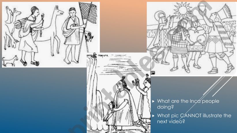 ESL - English PowerPoints: Inkaï¿½s traditions