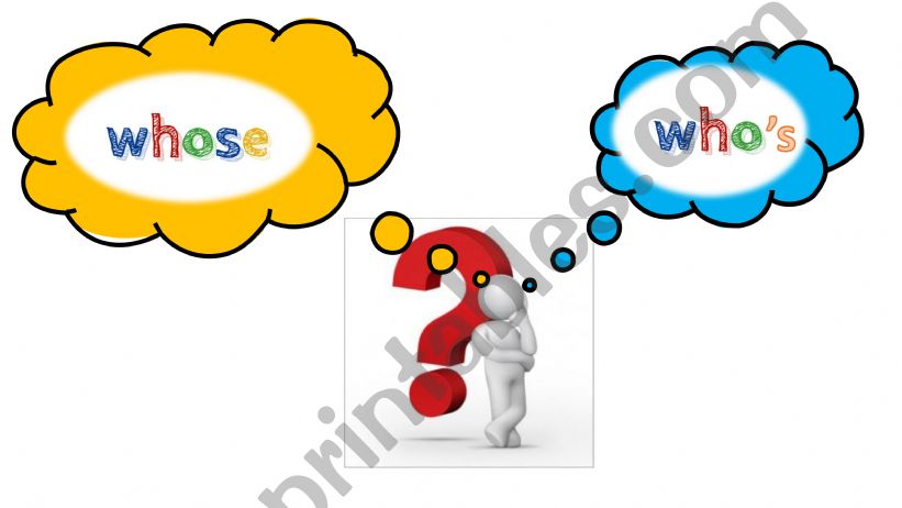 ESL - English PowerPoints: WHOSE and whoï¿½s