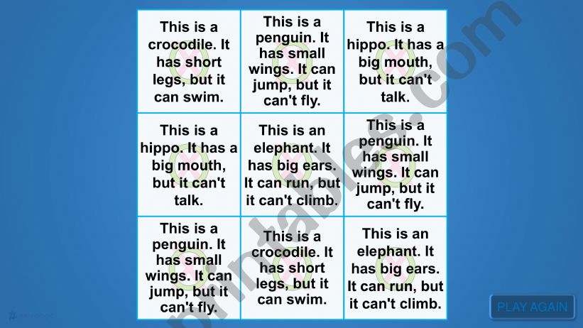 ESL - English PowerPoints: text reading board game
