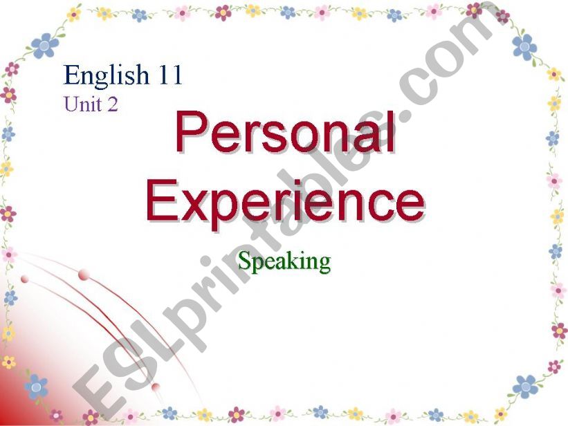 ESL - English PowerPoints: personal experience
