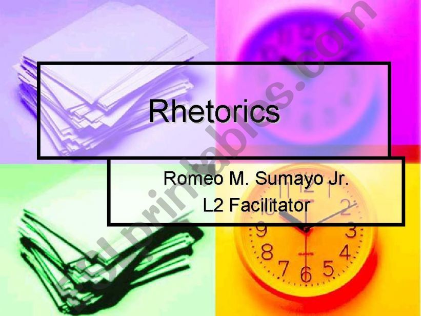 ESL - English PowerPoints: Rhetorics