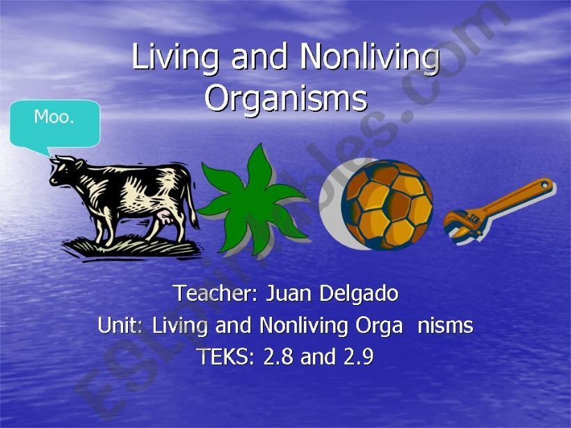 ESL - English PowerPoints: Living and non living organism
