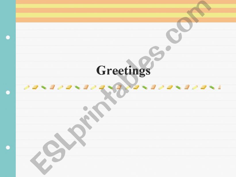 ESL - English PowerPoints: Greetings