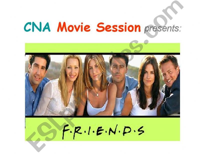 ESL - English PowerPoints: Video activity: Friends “The one with the ...