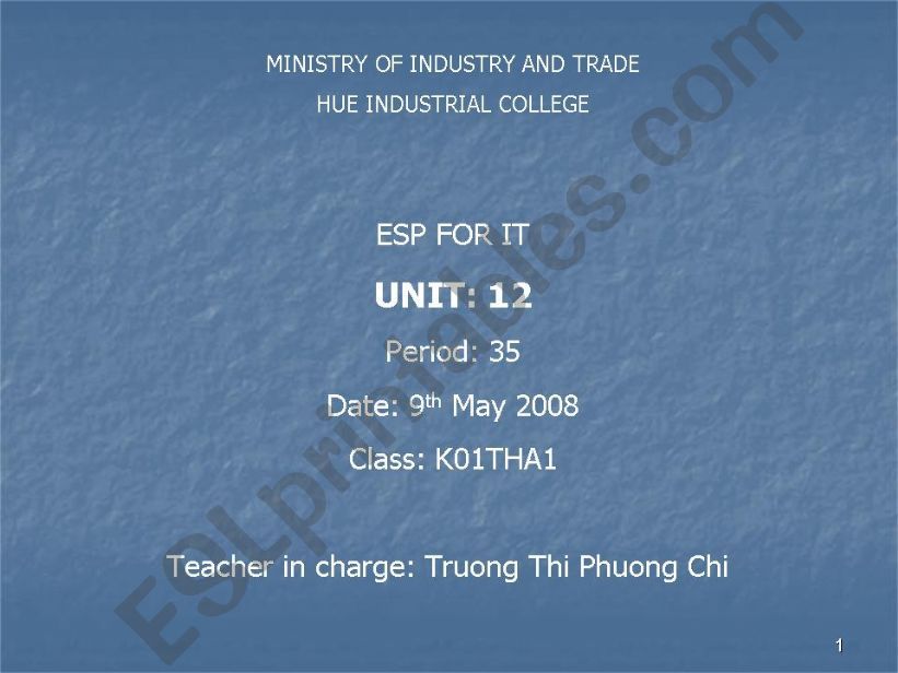 ESL - English PowerPoints: ESP for IT "word processing"