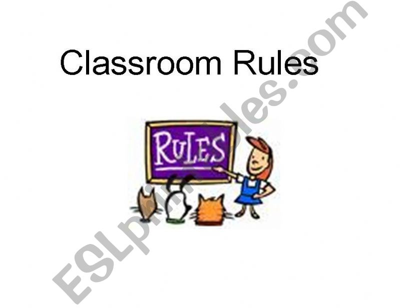 ESL - English PowerPoints: clssroom rules