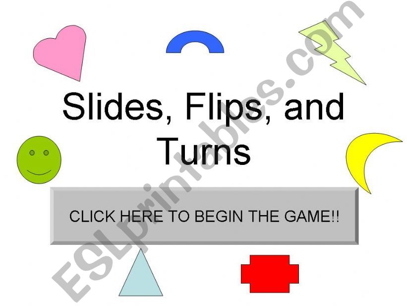 ESL - English PowerPoints: Slides, Flips and Turns Game